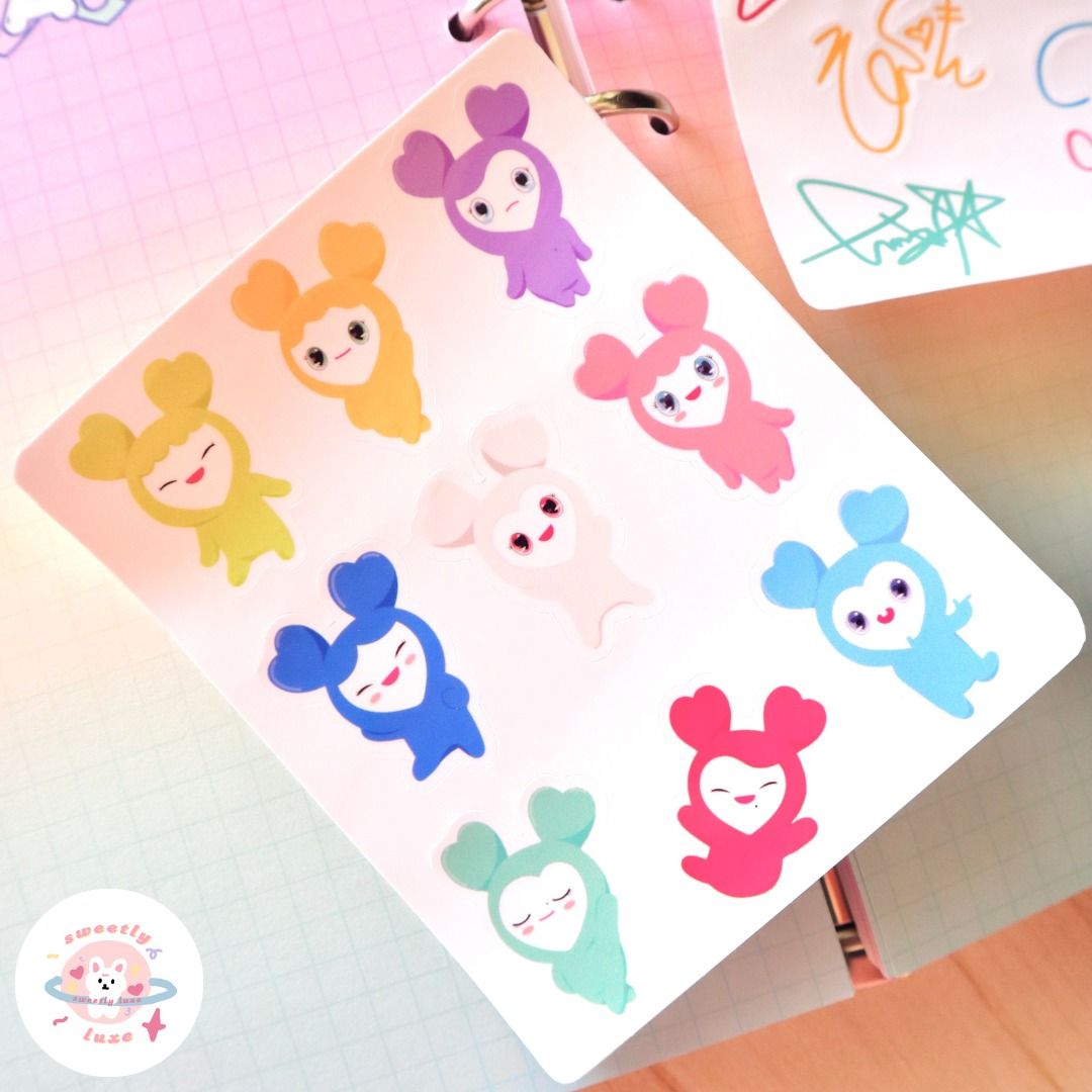 TWICE Laburi & Signature Sticker sheet, Hobbies & Toys, Stationary ...
