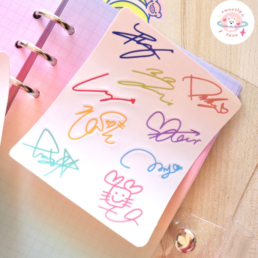 TWICE Laburi & Signature Sticker sheet, Hobbies & Toys, Stationary ...