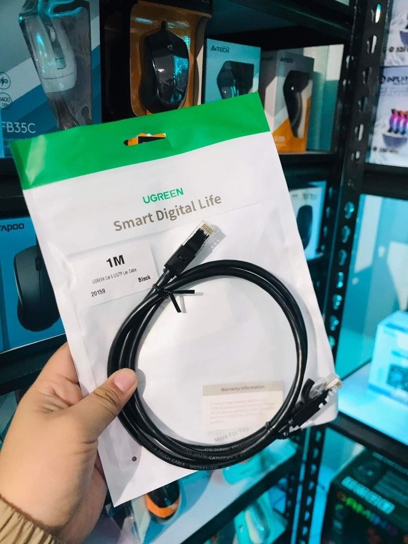 UGREEN Cat6 UTP Ethernet Cable 1000mbps RJ45 1M Black NW102 20159 ...