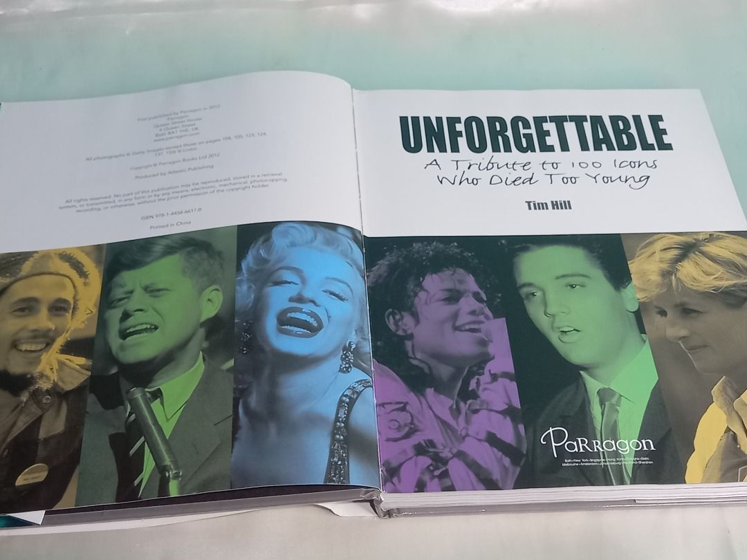 Unforgettable A Tribute To 100 Icons Who Died Too Young Hardbound ...