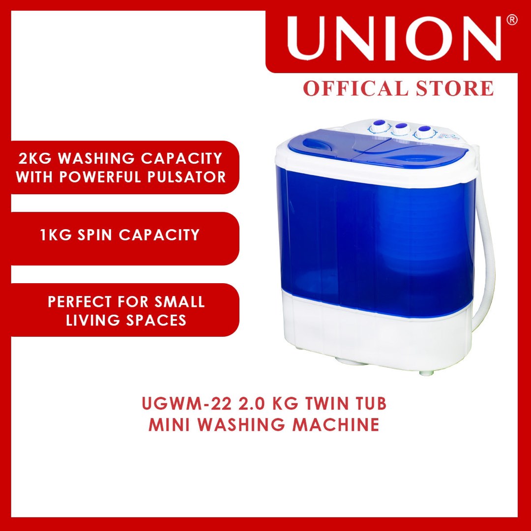 Union 2.0kg Twin Tub Washing Machine, Furniture & Home Living, Cleaning ...