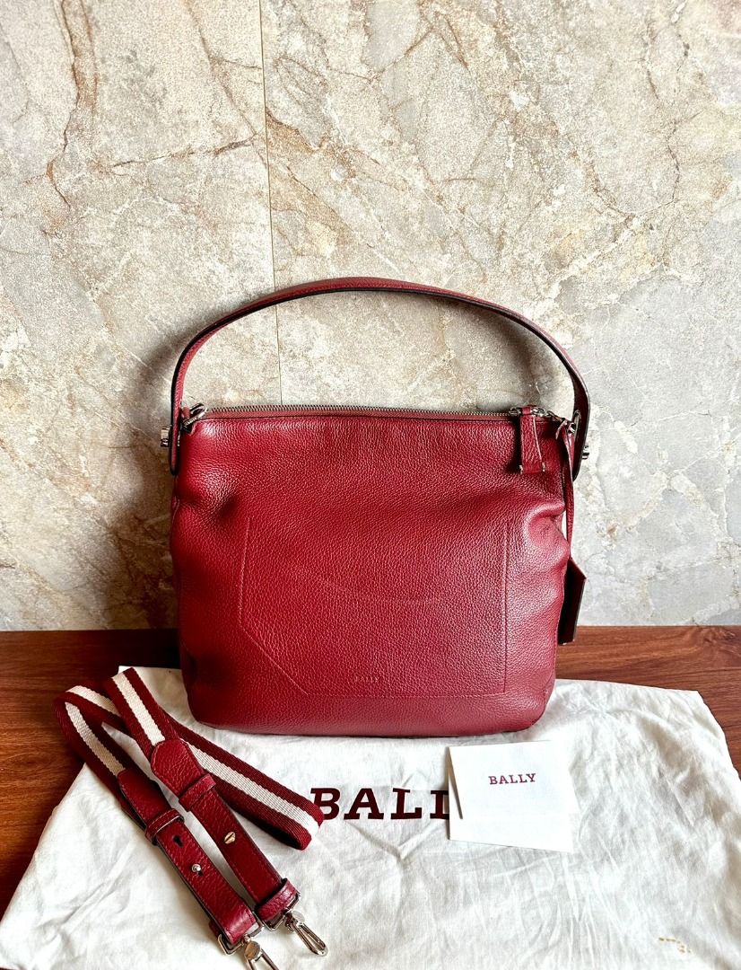 VGC Bally fiona hobo Size 30cm Lengkap rec (15jt) qc, Barang Mewah, Tas & Dompet di Carousell