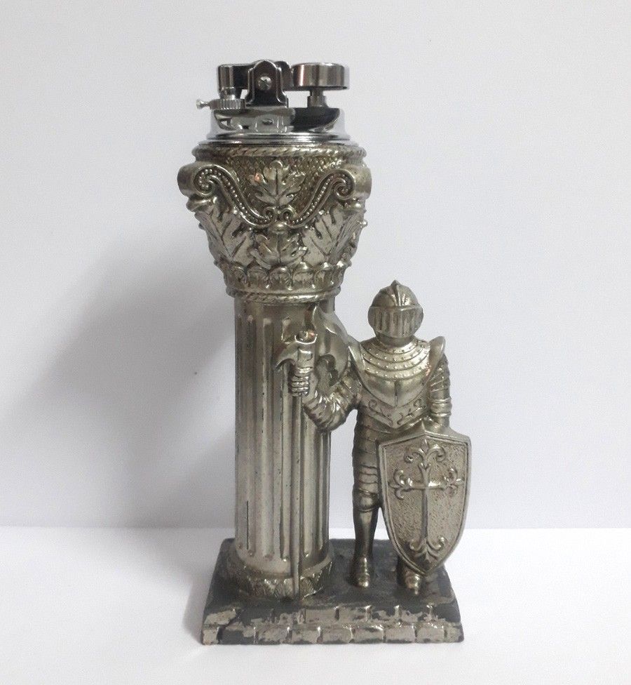 Vintage Metal Medieval Armored Knight Table Lighter, Hobbies & Toys ...