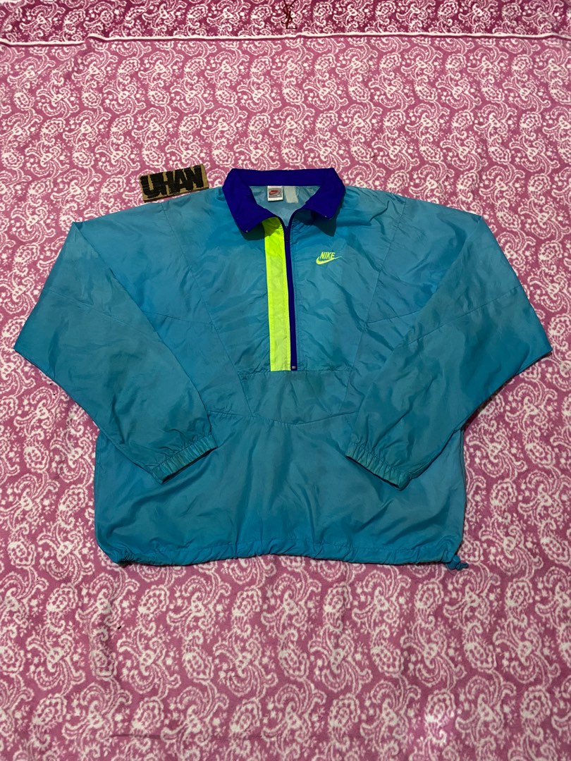 VINTAGE NIKE QUARTER ZIP WINDBREAKER LATE 80’s EARLY 90’s, Men's Fashion, Coats, Jackets and ...
