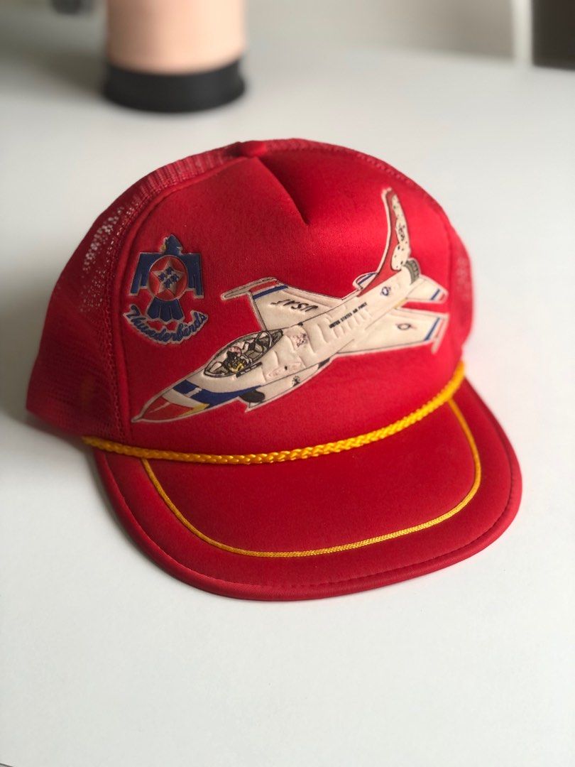 VINTAGE USAF THUNDERBIRDS TRUCKERS CAP, Men's Fashion, Watches ...