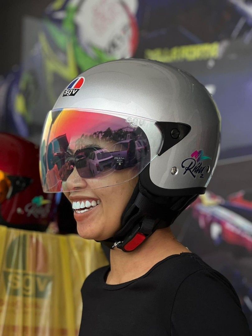 Visor SGV RIDER 2 (IRIDIUM CRYSTAL), Motorbikes on Carousell