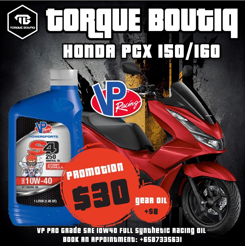 [VP Racing ] Honda PCX 150 / 160 Engine Oil Servicing, Motorcycles ...
