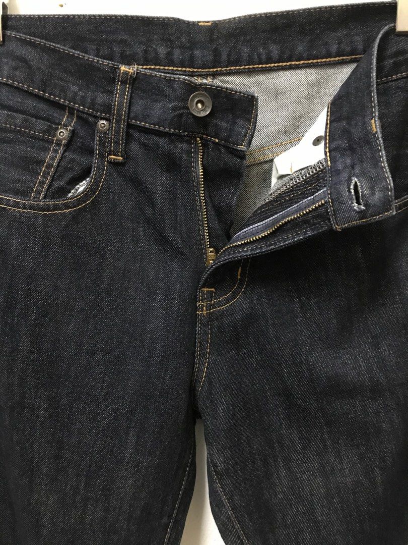 W30 G.U Jeans Dark Blue Original, Men's Fashion, Bottoms, Jeans on Carousell