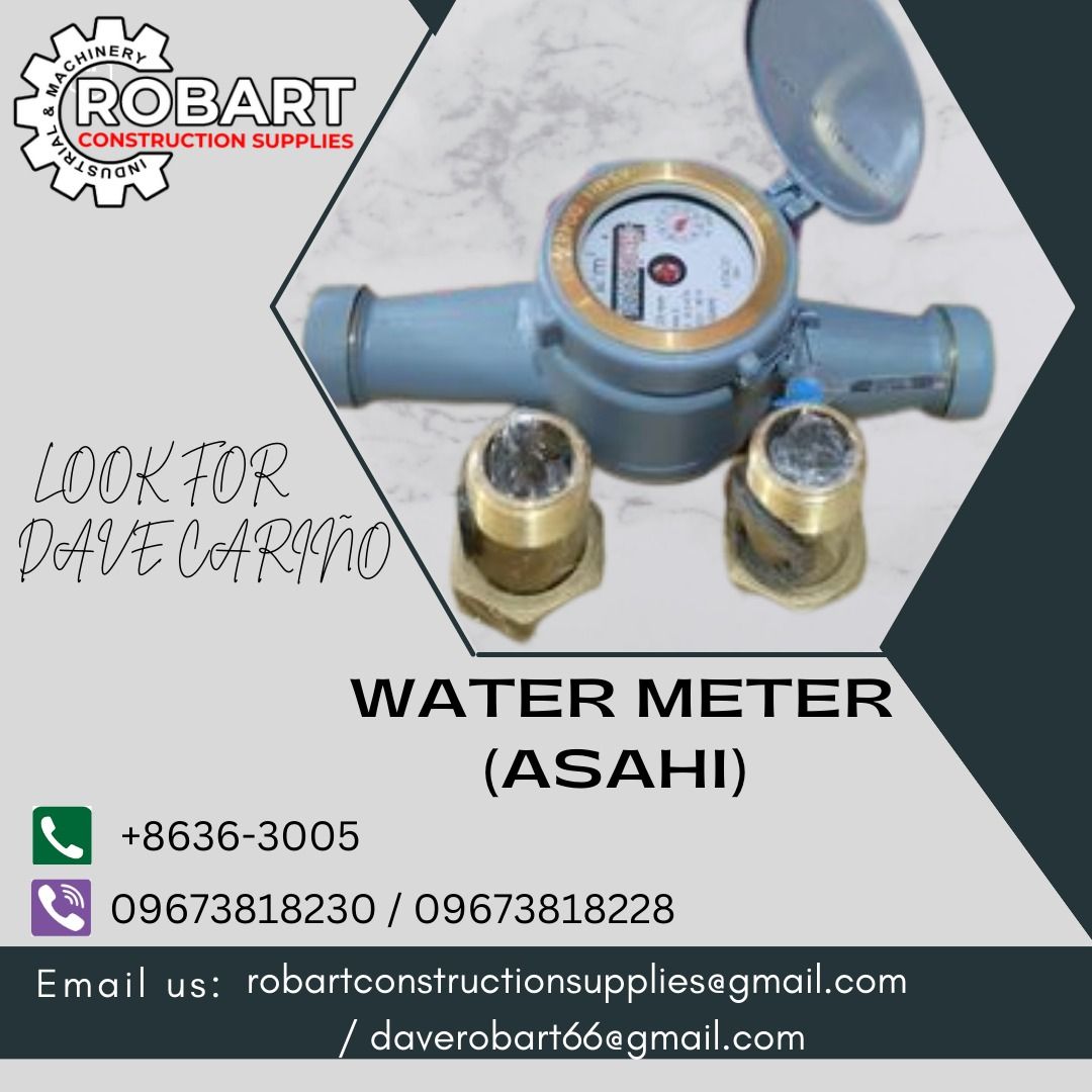 WATER METER (ASAHI), Commercial & Industrial, Construction Tools & Equipment on Carousell