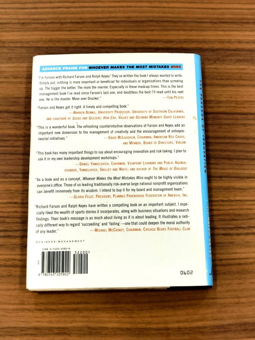 Whoever Makes The Most Mistakes Wins The Paradox Of Innovation Book By ...