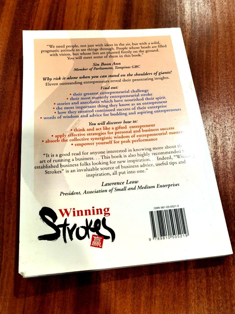 Winning Strokes Think Act Gifted Entrepreneur Business Higher Level ...