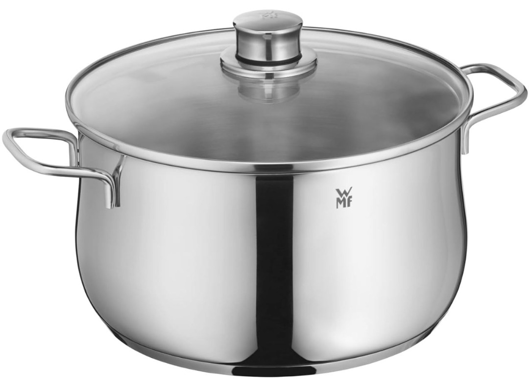 WMF Diadem Plus High Casserole W/Glass Lid, Stainless Steel, 1kg Brand ...