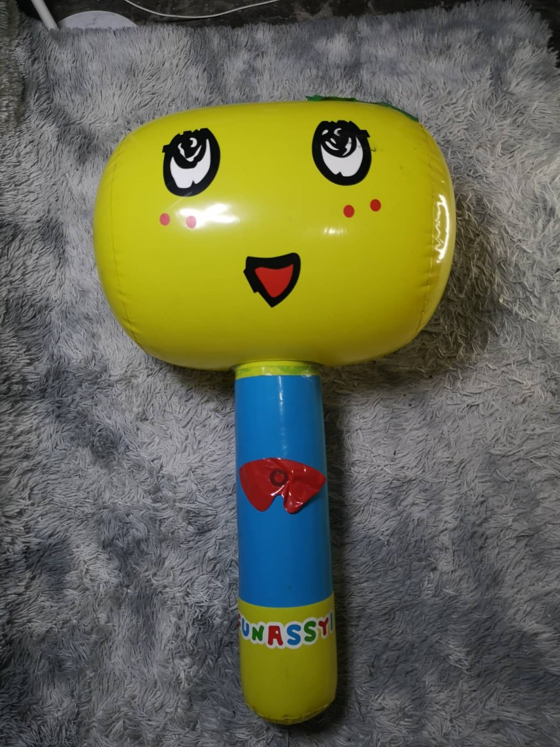 Yellow Blue Inflatable Hammer Kids pool Floater, Babies & Kids, Bathing ...