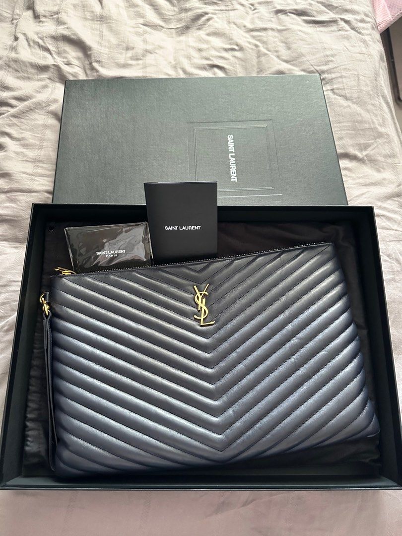Ysl Clutch, Luxury, Bags & Wallets on Carousell