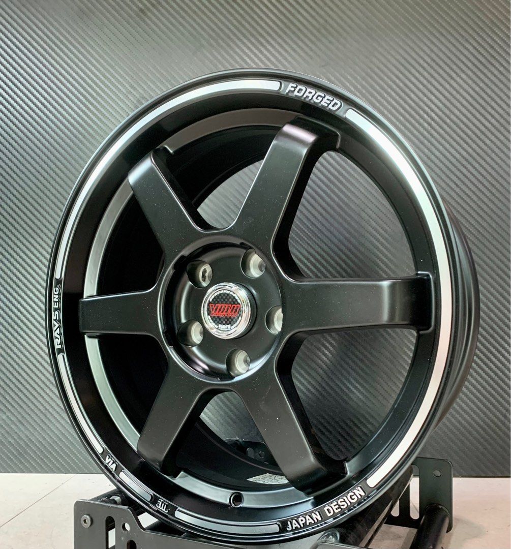 17 inch Matt black rims TE37 design, Car Accessories, Tyres & Rims on ...