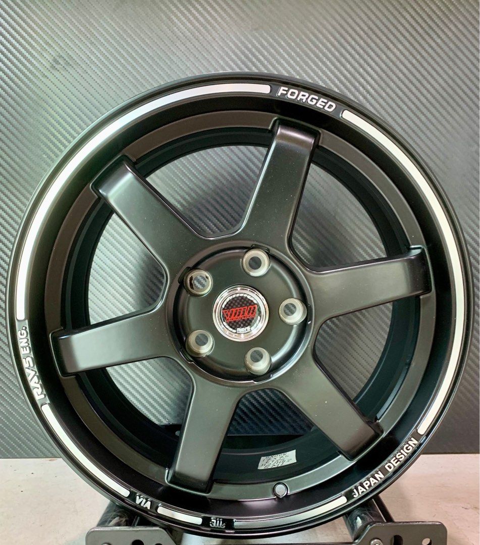 17 inch Matt black rims TE37 design, Car Accessories, Tyres & Rims on ...
