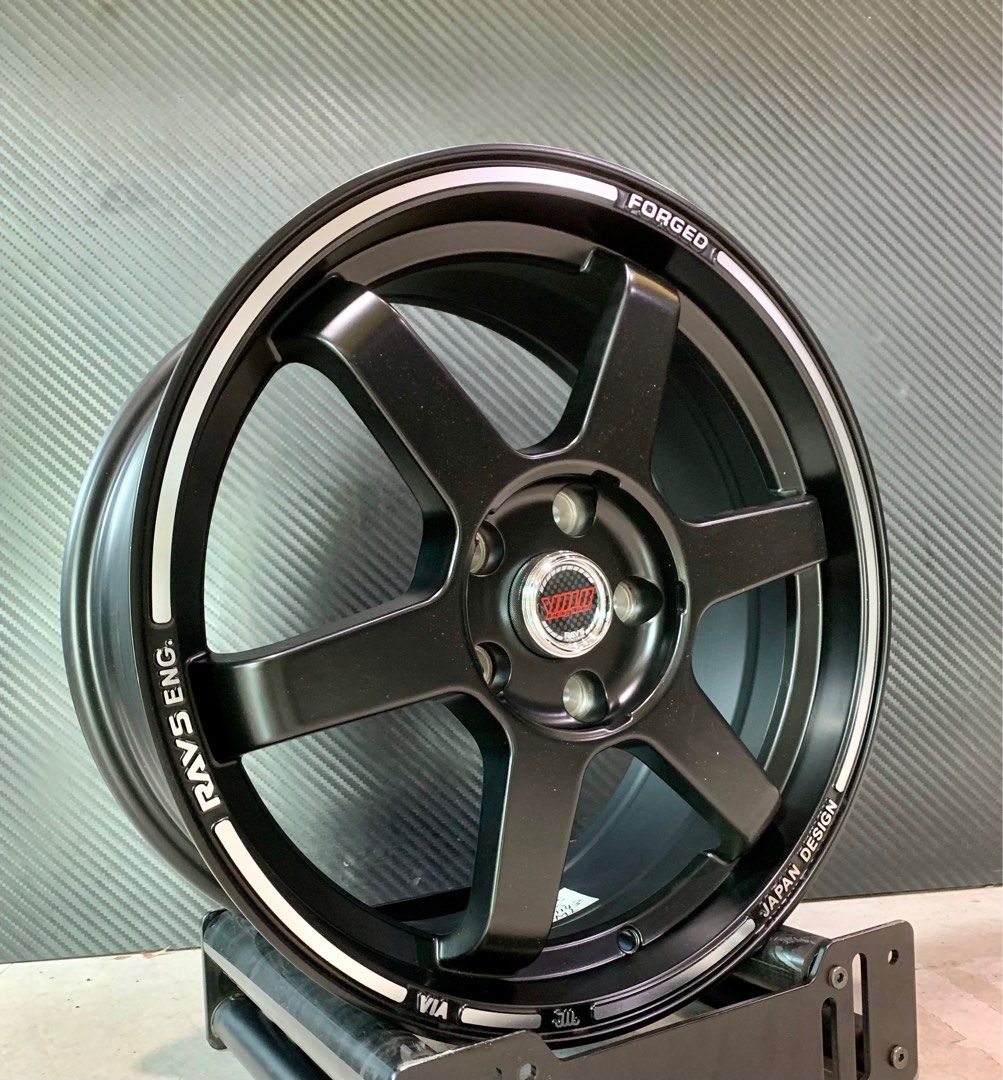 17 inch Matt black rims TE37 design, Car Accessories, Tyres & Rims on ...