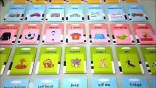 =224 Words Audio Early Learning Double sided Flash Cards Reader for ...