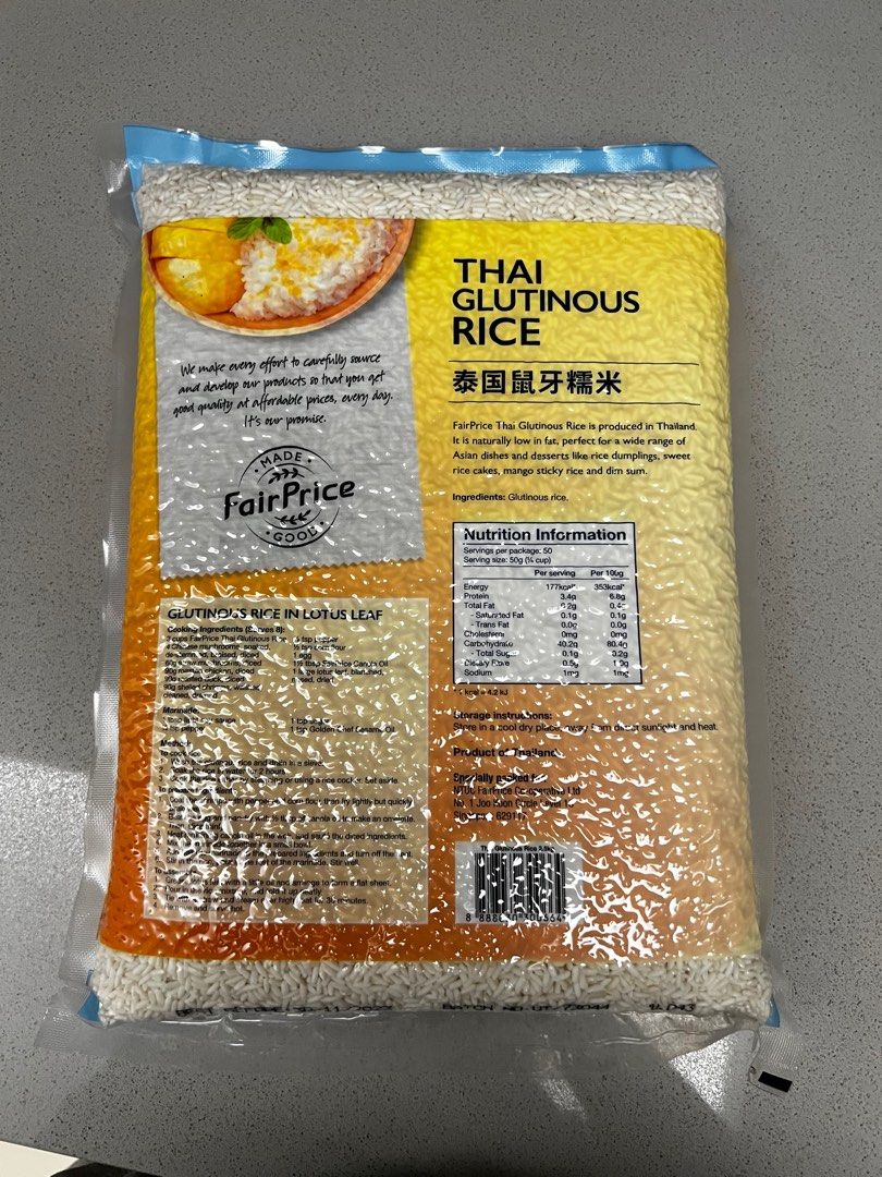 2.5KG FairPrice Thai Glutinous Rice, Food & Drinks, Rice & Noodles on ...