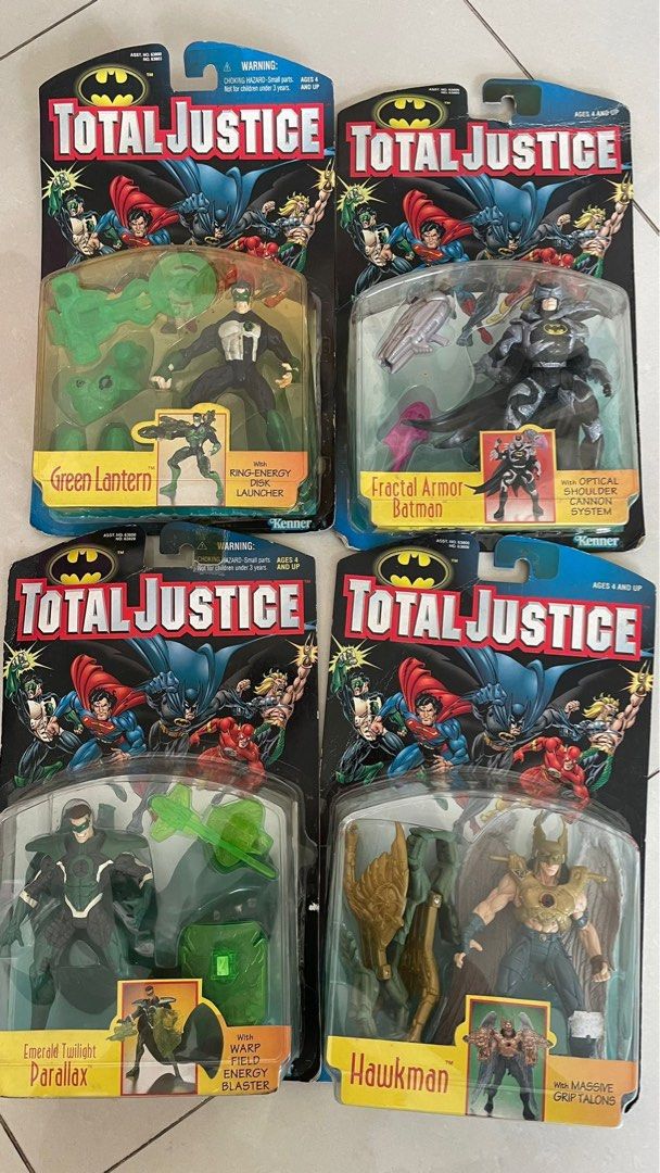 4 Pieces DC Total Justice Factal Armor Batman, Green Lantern, Emerald ...
