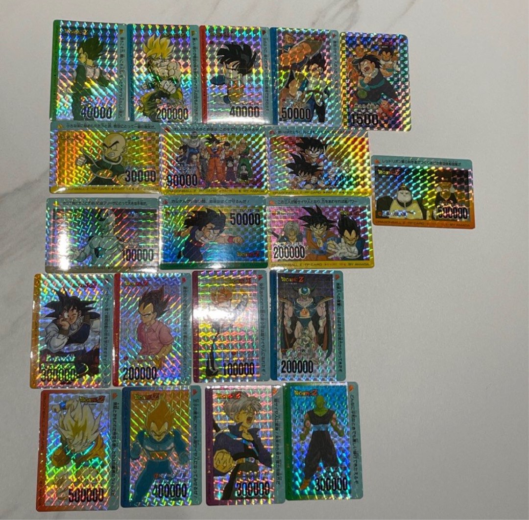 初版 DBZ Dragonball 90年代 日版 龍珠 PP咭 S.P.SYSTEM 萬變咭 52張閃咭 白咭279張 套, 興趣及遊戲 ...