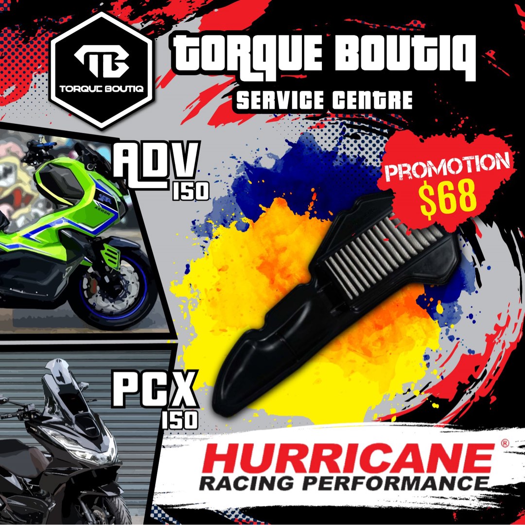 [ HURRICANE AIR FILTER ] ADV 150 / PCX 150 STAINLESS STEEL AIRFILTER ...