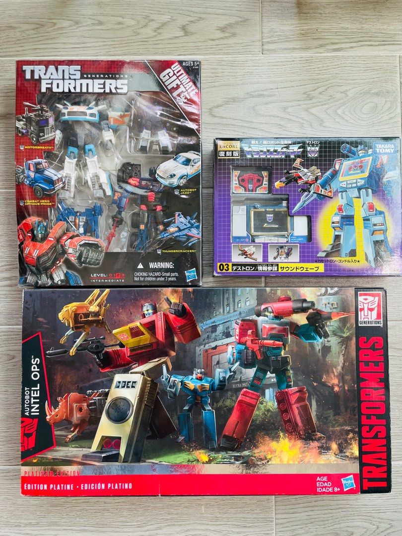 變形金剛 Transformer Platinum Edition Autobot Intel Ops Blaster 拍子達 Perceptor 博士放大鏡 Takara Tomy 日版 復 ...