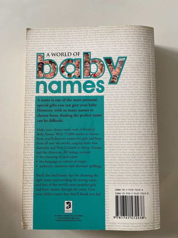 A World of baby names, Hobbies & Toys, Books & Magazines, Storybooks on ...