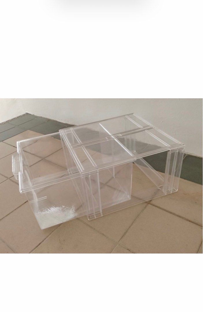 Acrylic box with pull out drawer, Furniture & Home Living, Home ...