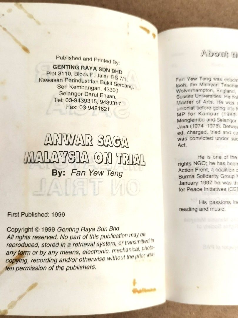 Anwar Saga Malaysia On Trial Anwar's Speeches Interview With Wan Azizah ...