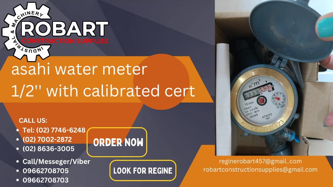 asahi water meter 1/2'' with calibrated cert, Commercial & Industrial ...