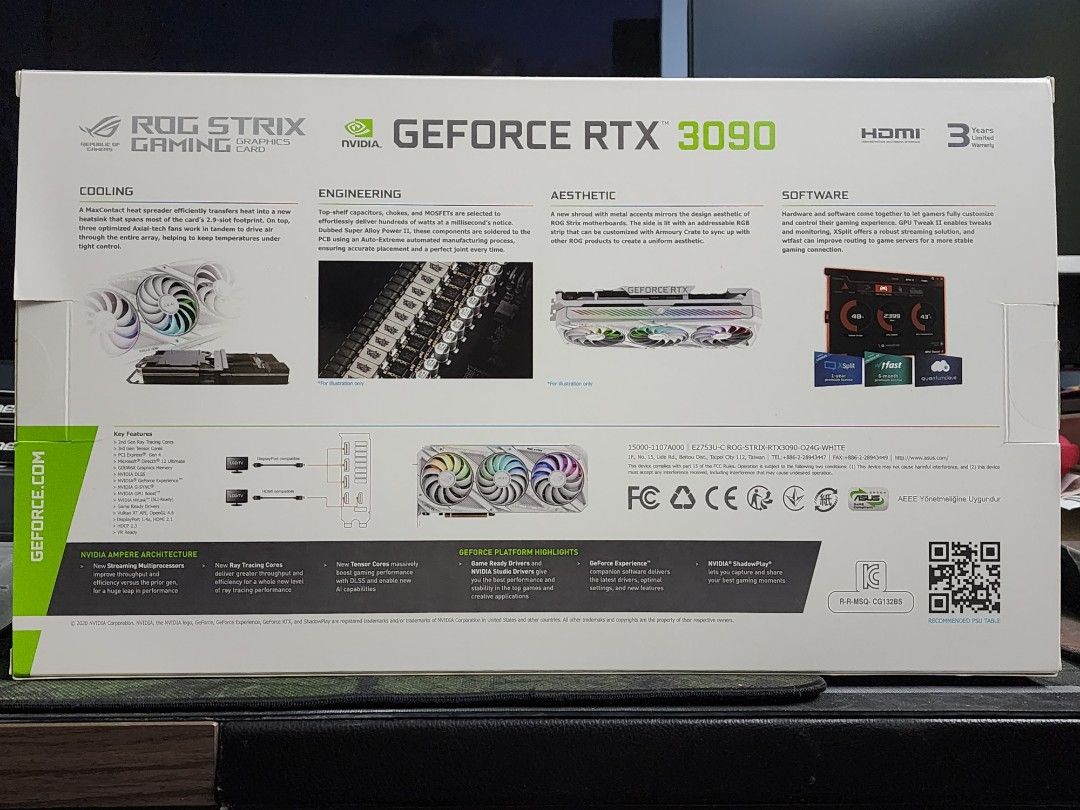 ASUS ROG Strix RTX 3090 ( White edition) with EKWB Full Waterblock ...