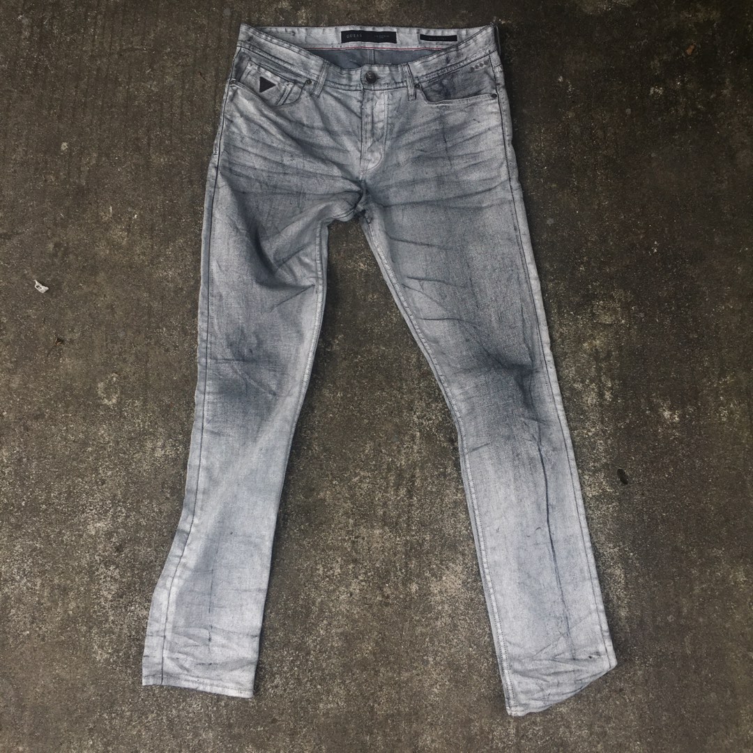 Authentic Guess Acid Gray, Men's Fashion, Bottoms, Jeans on Carousell