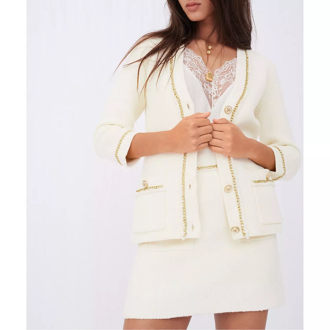 Authentic Maje gold chained tweed set, Women's Fashion, Dresses & Sets ...