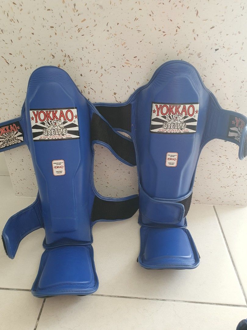 Authentic Yokkao Leather Shin Pads, Sports Equipment, Exercise ...