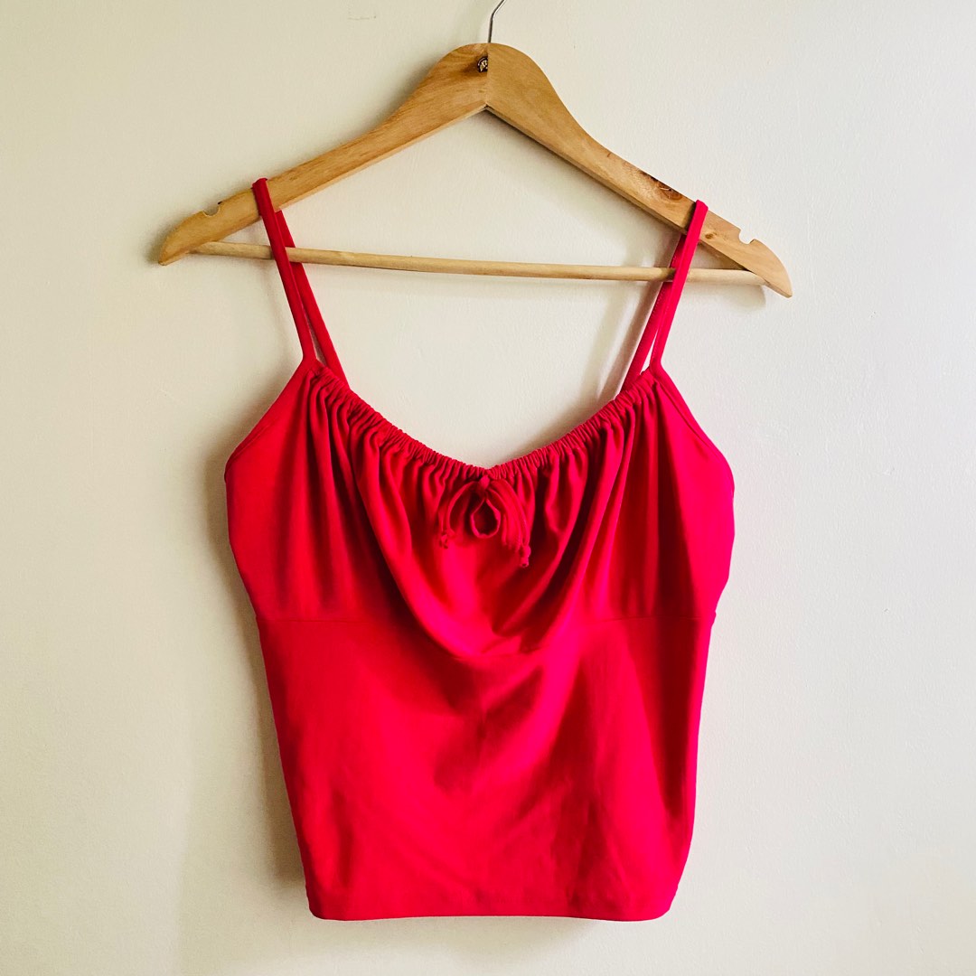 Barbie Pink Scrunched Top, Women's Fashion, Tops, Sleeveless on Carousell