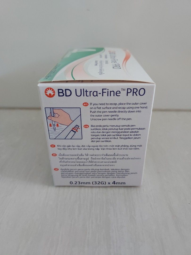 BD Ultra Fine PRO Pen Needle 4mm x 32G (Box of 100's), Health & Nutrition, Medical Supplies ...