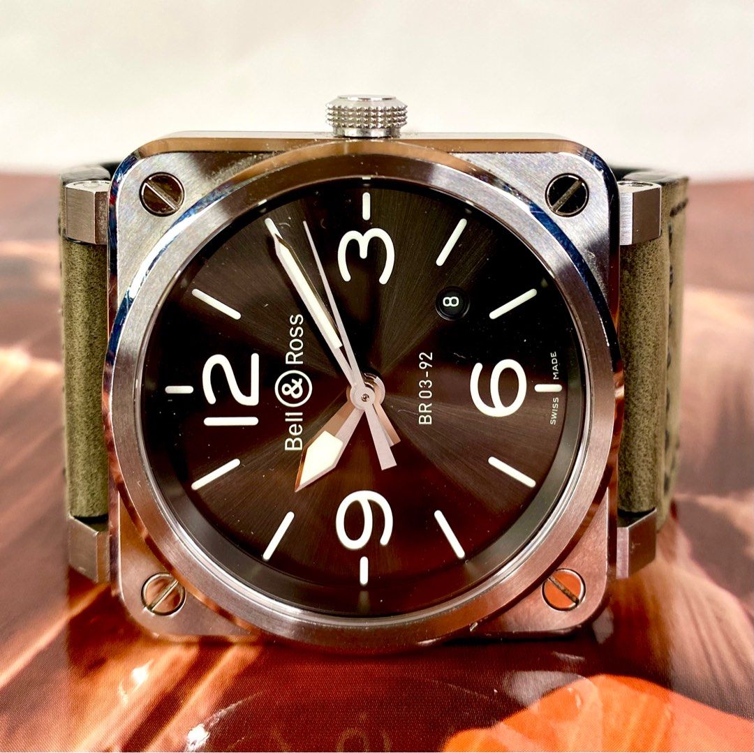 Bell & Ross Automatic Strap Men Watch, Luxury, Watches on Carousell