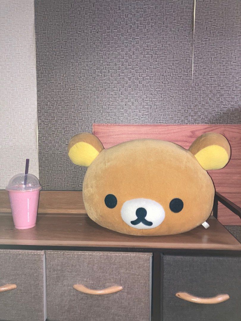 Big Rilakkuma Head Teddy Bear, Hobbies & Toys, Toys & Games on Carousell