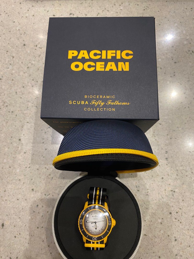 Blancpain X Swatch Pacific Ocean, Men's Fashion, Watches & Accessories ...