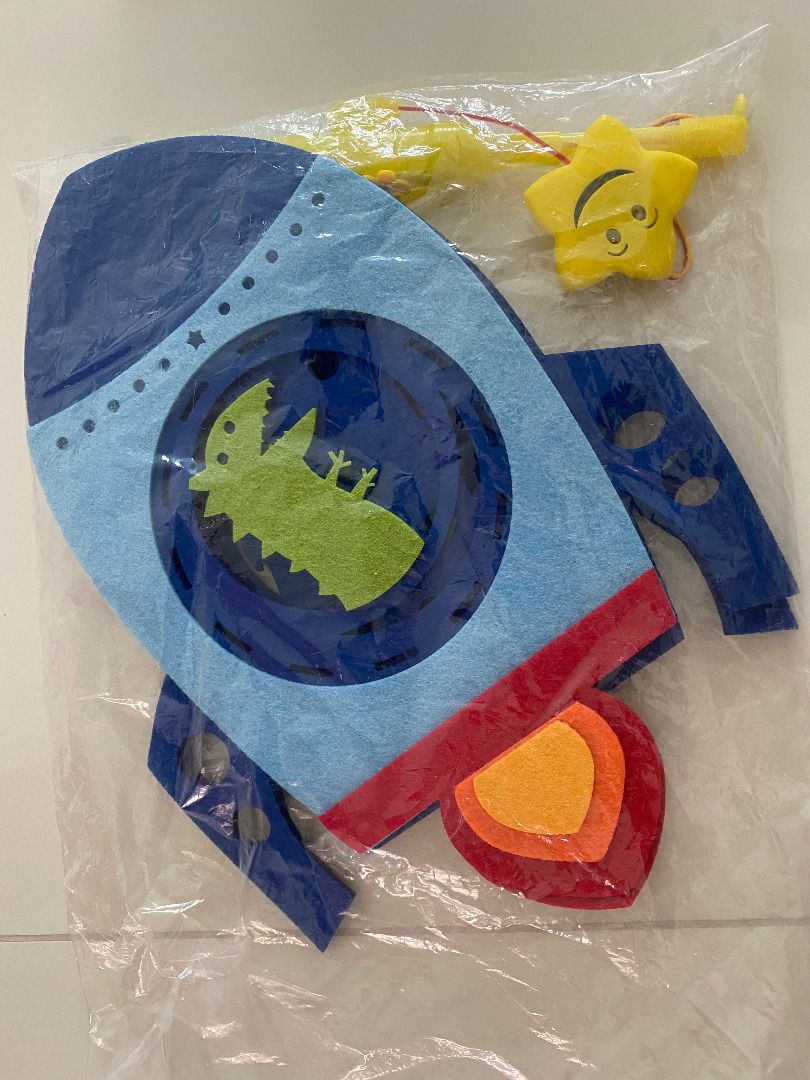 BN Moon Festival Kids LED Rocket Lantern DIY Assembly Lighting Lantern ...