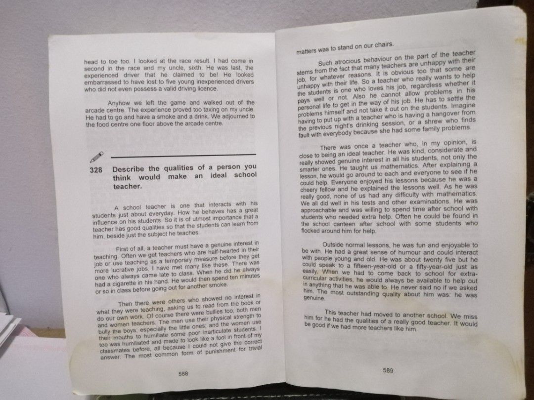 Book 330 English Essays, Hobbies & Toys, Books & Magazines, Textbooks ...