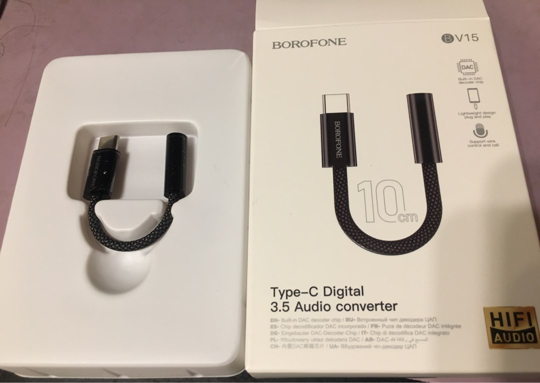 [Brand New 全新] Type C to 3.5mm Audio / Mic Cable 耳機 轉插 Samsung Android ...