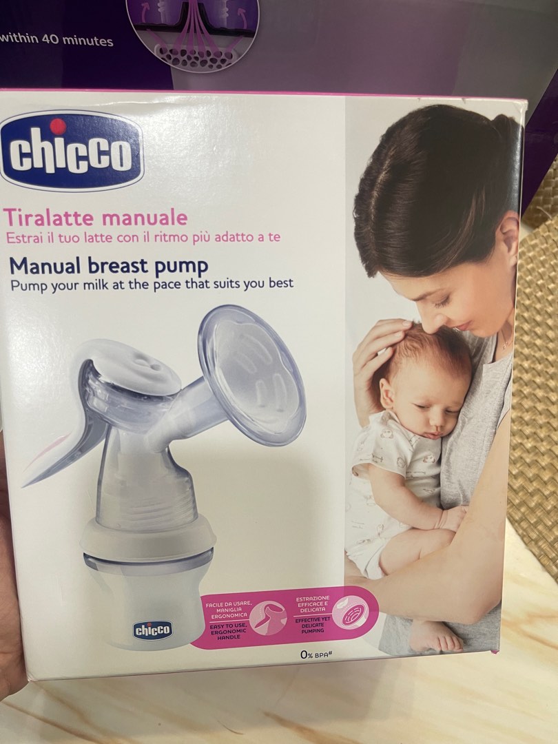 Brandnew Chicco Manual Breastpump, Babies & Kids, Nursing & Feeding ...