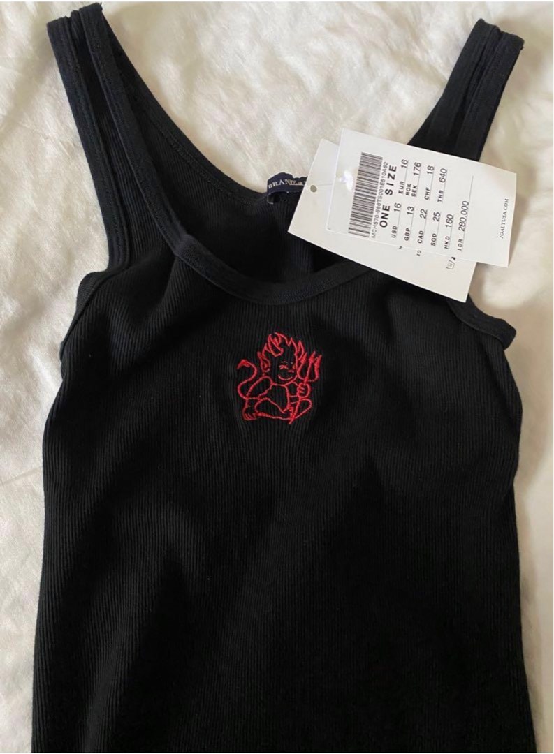 brandy melville sheena devil tank, Women's Fashion, Tops, Sleeveless on ...