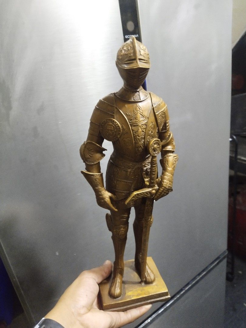 Brass knight warrior armor statue display, Hobbies & Toys, Memorabilia ...