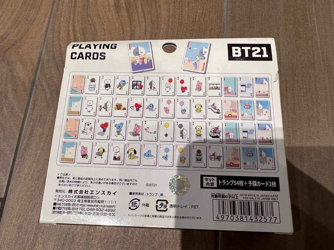 BT21 playing cards (LINE), Hobbies & Toys, Memorabilia & Collectibles ...