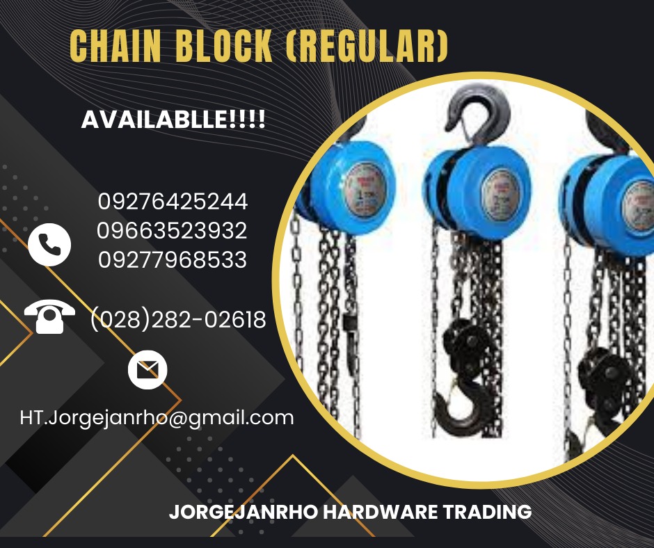 CHAIN BLOCK (REGULAR), Commercial & Industrial, Construction Tools ...