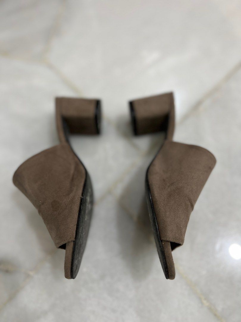 Christy Ng Suede Deborah Mule, Women's Fashion, Footwear, Heels on ...