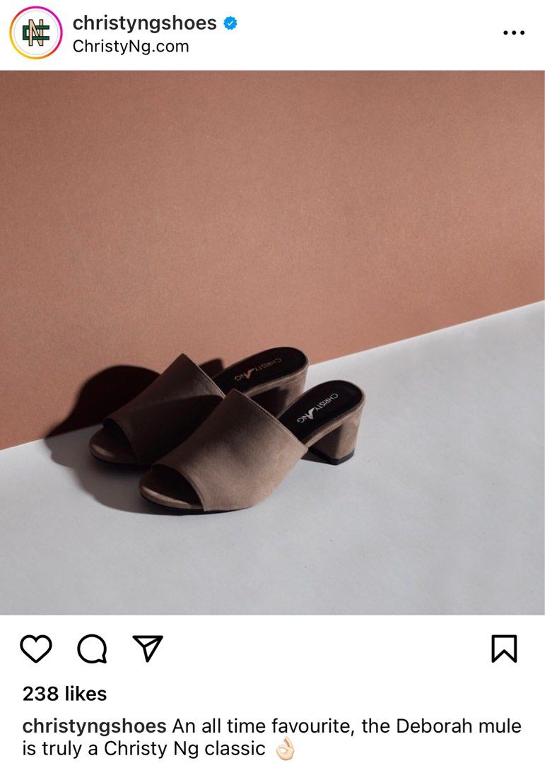 Christy Ng Suede Deborah Mule, Women's Fashion, Footwear, Heels on ...